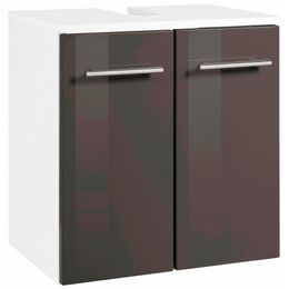 Waschbeckenunterschrank Welltime "Venedig", grau (weiß, grau), B:50cm H:53cm T:34cm, Schränke, Badmöbel in verschiedenen Farben erhältlich