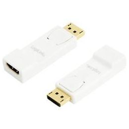 LogiLink CV0057 DisplayPort / HDMI Adapter [1x DisplayPort Stecker - 1x HDMI-Buchse] Wei&szlig; vergoldete Steckkontakte 0 m