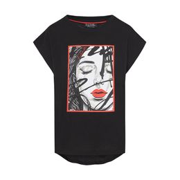 Funky Buddha T-Shirt Damen Gr&ouml;&szlig;e L hellrot / schwarz / wei&szlig;