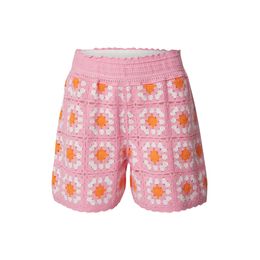 Only Shorts 'ONLAMARI' Damen Gr&ouml;&szlig;e 34 orange / rosa / wei&szlig;