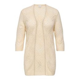 Only Carmakoma Strickjacke 'CARWisty' Damen Gr&ouml;&szlig;e M ecru