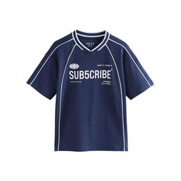next T-Shirt Jungen Gr&ouml;&szlig;e 104 navy / wei&szlig;