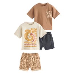 next Set Jungen Gr&ouml;&szlig;e 86 beige / sand / braun / anthrazit