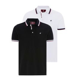 Williot Poloshirt Herren Gr&ouml;&szlig;e L marine / weinrot / schwarz / wei&szlig;