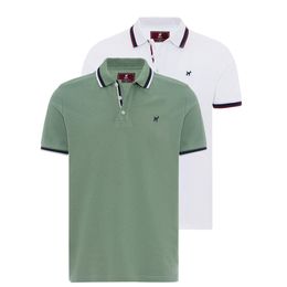 Williot Poloshirt Herren Gr&ouml;&szlig;e XXL gr&uuml;n / schwarz / wei&szlig;