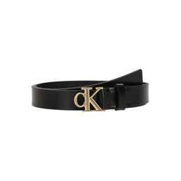 Calvin Klein G&uuml;rtel Damen Gr&ouml;&szlig;e 80 gold / schwarz