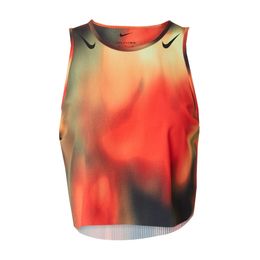 Nike Sporttop 'ARSWT' Damen Gr&ouml;&szlig;e XS hellgelb / oliv / feuerrot / schwarz