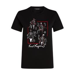 K by KARL LAGERFELD Karl Lagerfeld T-Shirt Damen Gr&ouml;&szlig;e XXL rot / schwarz / wei&szlig;