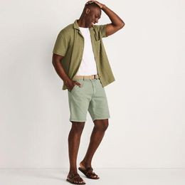 LANDS' END Chino-Shorts mit Textur und G&uuml;rtel, Herren,  Gr&uuml;n, Baumwolle/Lyocell (Viskose)/Baumwoll-Mischung, by Lands' End