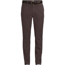 LANDS' END Straight Fit Chinos mit Textur, Herren,  Braun, Baumwolle/Lyocell (Viskose)/Baumwoll-Mischung, by Lands' End