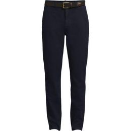 LANDS' END Straight Fit Chinos mit Textur, Herren,  Blau, Baumwolle/Lyocell (Viskose)/Baumwoll-Mischung, by Lands' End