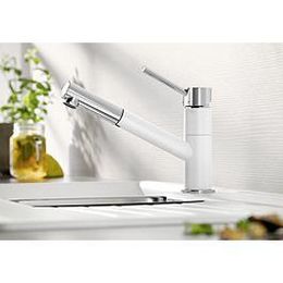 Blanco KANO-S Küchenarmatur 525040 ausziehbar, SILGRANIT-Look silgranitweiß