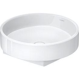 Duravit Balcoon Aufsatz-Waschtisch 240945AA79 45x45cm, ohne Hahnloch, Überlauf, weiß Hochglanz