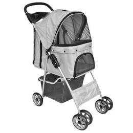 vidaXL Hundetransporter 37x80x99 (B x T x H) grau