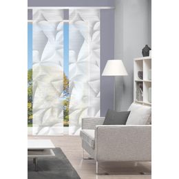 Schiebegardine Vision "FLYNN" Gr. 1, grau, B:60cm H:260cm, Polyester, Gardinen, SET,SCHIEBEVORHANG,BAMBUS,DIGITALDRUCK