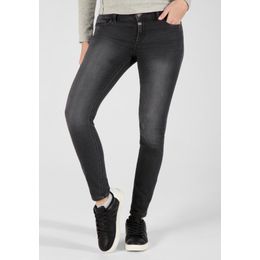 5-Pocket-Jeans Timezone "Tight AleenaTZ", Damen, Gr. 28, Länge 30, schwarz, 83% Baumwolle 15% Polyester 2% Elastan, lang, Jeans 5-Pocket-Jeans
