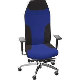 Dauphin Bürostuhl AdJust Protect 24h, mit Armlehnen und Kopfstütze, blau