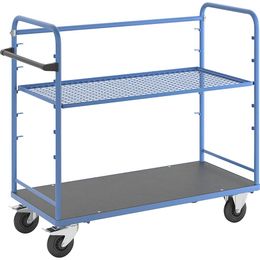 eurokraft pro Regalwagen, für 5 Etagenböden, inkl. 1 Etagenboden, mit Gitterboden