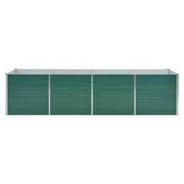 vidaXL Garten-Hochbeet Verzinkter Stahl 320x80x77 cm Grün
