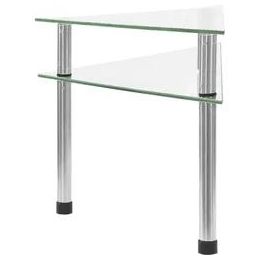 vidaXL Küchenregal Transparent 49,5x35x19 cm Hartglas