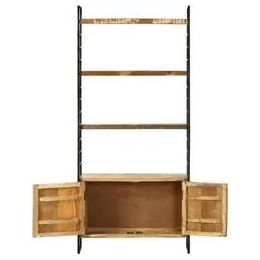 vidaXL Bücherregal 4 Ebenen 80x30x180 cm Altholz Massiv