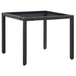 vidaXL 5-tlg. Garten-Essgruppe Poly Rattan Schwarz