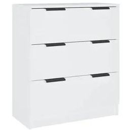 vidaXL 3-tlg. Sideboard Weiß Holzwerkstoff