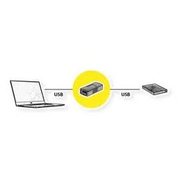 Value USB 3.2 Gen 1 Gender Changer, Typ A BU/BU