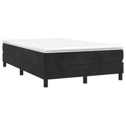 vidaXL Bettgestell ohne Matratze Schwarz 120x200 cm Samt