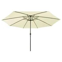 vidaXL Sonnenschirm mit LED-Beleuchtung 400 cm Sandweiß