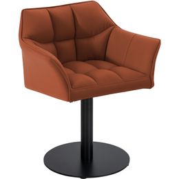 CLP Loungesessel Damaso I Esszimmerstuhl Mit Kunstleder-, Stoff-, Filz- Oder Samtbezug I Lounger Mit Schwarzem Metall-Gestell