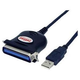 ROLINE USB Konverter Kabel USB nach IEEE 1284, schwarz, 1,8 m