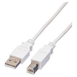 VALUE USB 2.0 Kabel, Typ A-B, wei&szlig;, 1,8 m