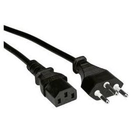 VALUE Netzkabel T12 auf C13, schwarz, 0,8 m
