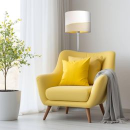 Maco Design Stehleuchte Susan, weiß/beige/gold
