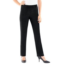 Schlupfhose Casual Looks, Damen, Gr. 44, Normalgrößen, schwarz, 98% Baumwolle, 2% Elasthan, unifarben, lang, Hosen