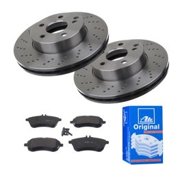 ATE Bremsensatz, Scheibenbremse vorne rechts links Gelocht/innenbel. 295mm für MERCEDES-BENZ 0074201620 A0074205520 A0054201220 1420-22738