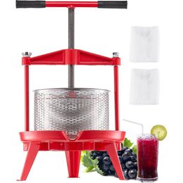 Obstweinpresse Manuelle Presse Weinherstellung 9L Edelstahl Obstmühle