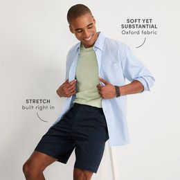 LANDS' END Langarm-Oxfordhemd, Classic Fit, Herren,  Blau, Baumwolle, by Lands' End