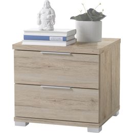 Nachtkommode Schlafkontor, braun (eiche san remo hell), B:46cm H:43cm T:42cm, Holzwerkstoff, Sideboards, mit 2 Schubkästen