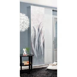 Schiebegardine Home Wohnideen "SIRALIO" Gr. 1, blau (graublau), B:60cm H:245cm, Polyester, Gardinen, SCHIEBEVORHANG,SEIDENOPTIK,DIGITALDRUCK