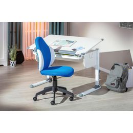 Bürostuhl Inosign, blau (blau, weiß), B:52cm H:94cm T:56cm, Stühle, Bürodrehstuhl, für Kinder und Jugendliche