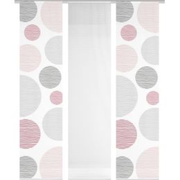 Schiebegardine Vision S "3ER SET BORDEN" Gr. 1, rosa (rosé), B:60cm H:260cm, Polyester, Gardinen, HxB: 260x60, Schiebevorhang 3er Set Digitaldruck