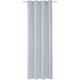 Vorhang Tom Tailor HOME "Dove", grau (silbergrau), B:140cm H:245cm, Baumwolle, Gardinen, blickdicht