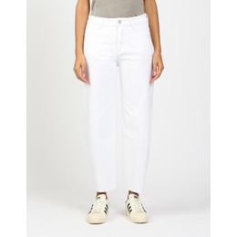 5-Pocket-Hose Gang "Gang Hosen Loose Fit 94IDA", Damen, Gr. 34, Einheitsgr&ouml;&szlig;e, wei&szlig;, Stoff, 93% Baumwolle, 2% Elasthan, 5% Polyester, Hosen 5-Pocket-Hose