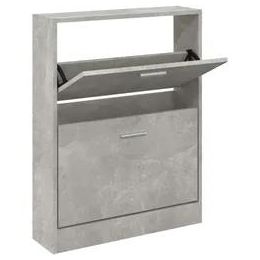 vidaXL Schuhschrank Betongrau 59x17x81 cm Holzwerkstoff