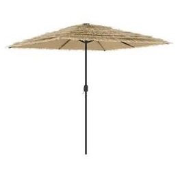 vidaXL Sonnenschirm mit LED und Stahlmast Braun 248x248x248 cm
