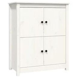 vidaXL Sideboard Weiß 83x41,5x100 cm Massivholz Kiefer