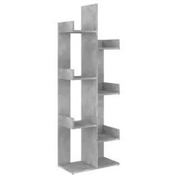 vidaXL Bücherregal Betongrau 48x25,5x140 cm Holzwerkstoff