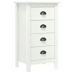 vidaXL Sideboard Hill Weiß 46x35x80 cm Massivholz Kiefer